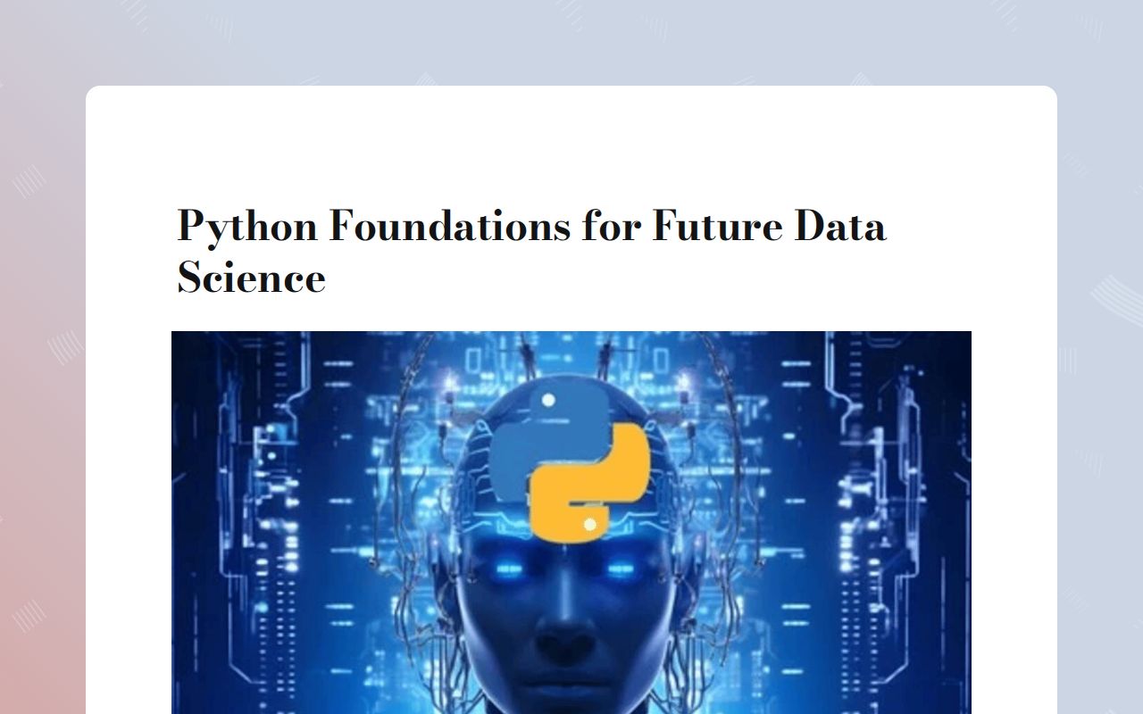Python for Data Science